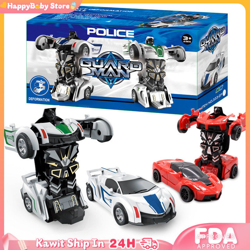 Transforming Car Toys Automatic Deformation Toys One-Step Car Robot ...