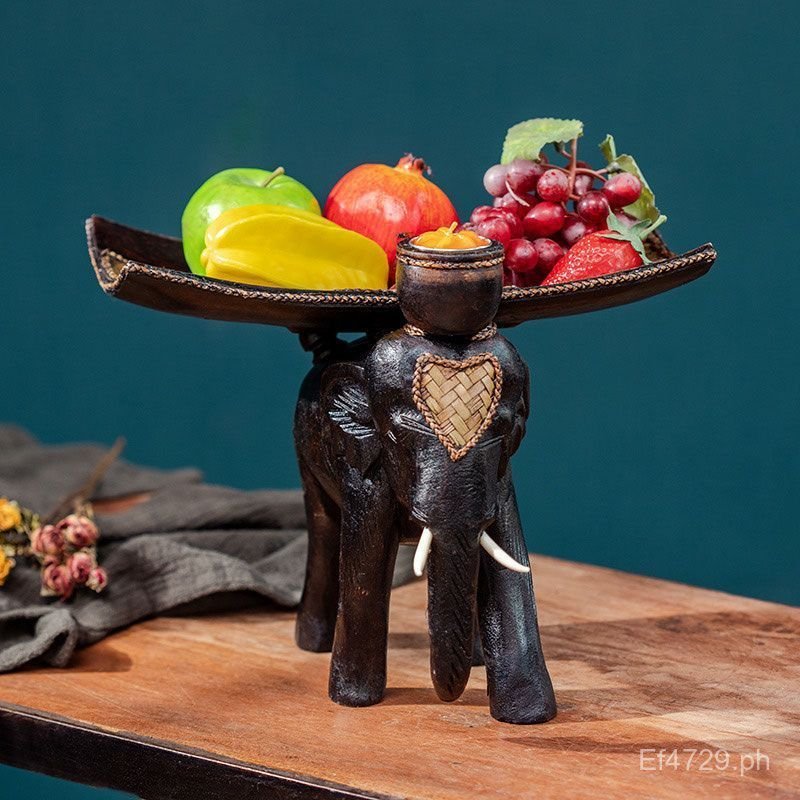 Coffee Table Fruit Plate Ornament Restaurant Thai Elephant Thai Style ...