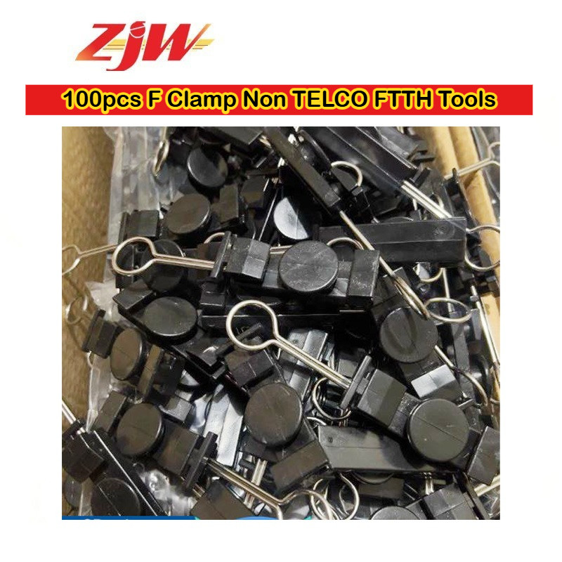 ZJW 100pcs F Clamp Non TELCO FTTH Tools S Type Fiber fixing Parts Clamp ...
