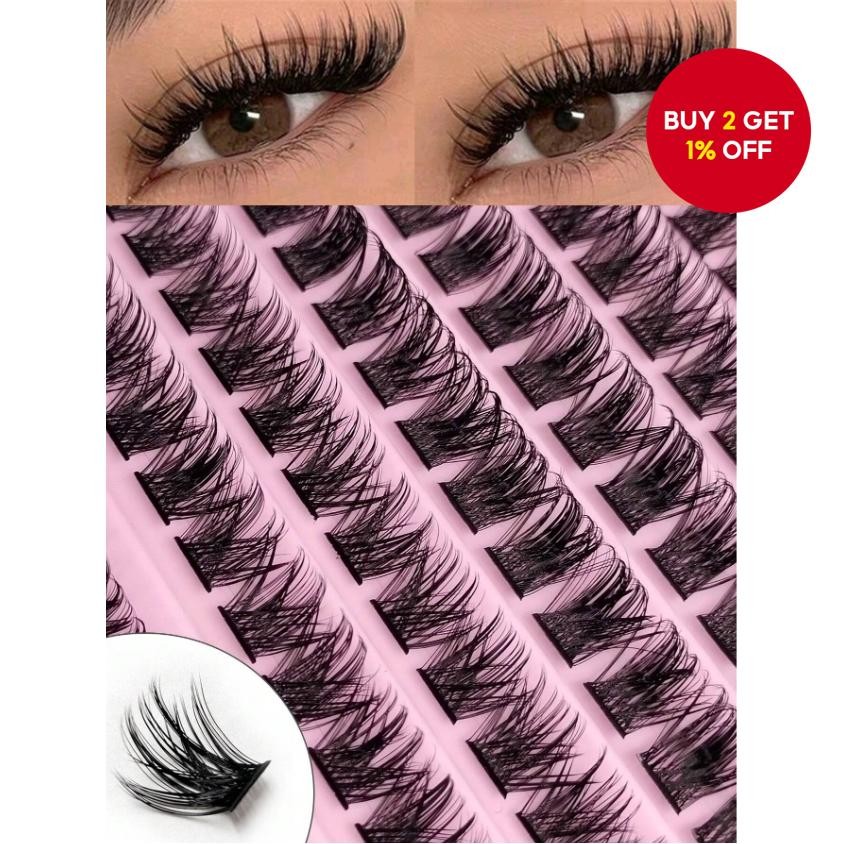 120 pcs Cluster Lashes 8-16mm Wispy Individual Lashes for a Natural ...