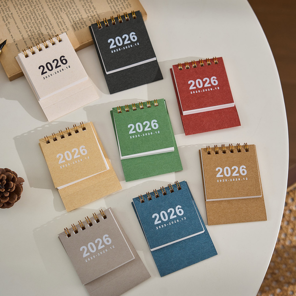 Zaomo 2026 Desk Calendar Simple Mini Portable Calendar Muji Style ...