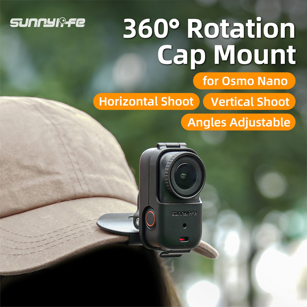 Cap Mount For DJI Osmo Nano Quick Install Adjustable Angle Rotating ...