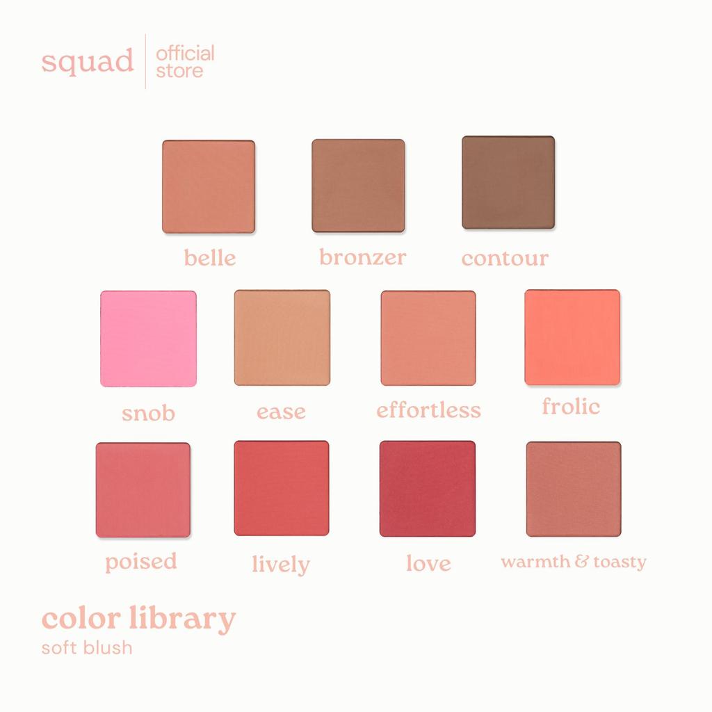 squad cosmetics color library soft blush | Shopee Philippines