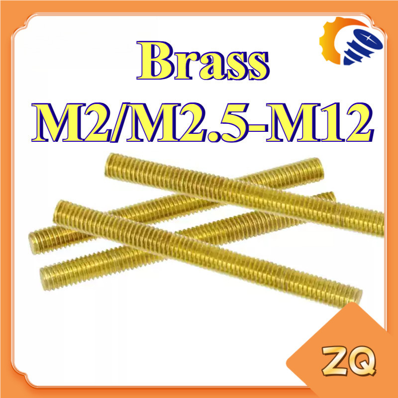 Threaded Bar， Full Threaded Rod Brass M2/M2.5/M3/M4/M5/M6/M8/M10/M12 ...