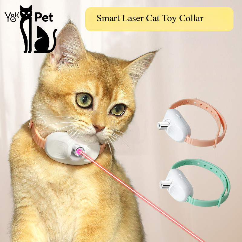 New Hands-Free Smart Laser Pet Collar - Interactive LED Laser Pointer ...