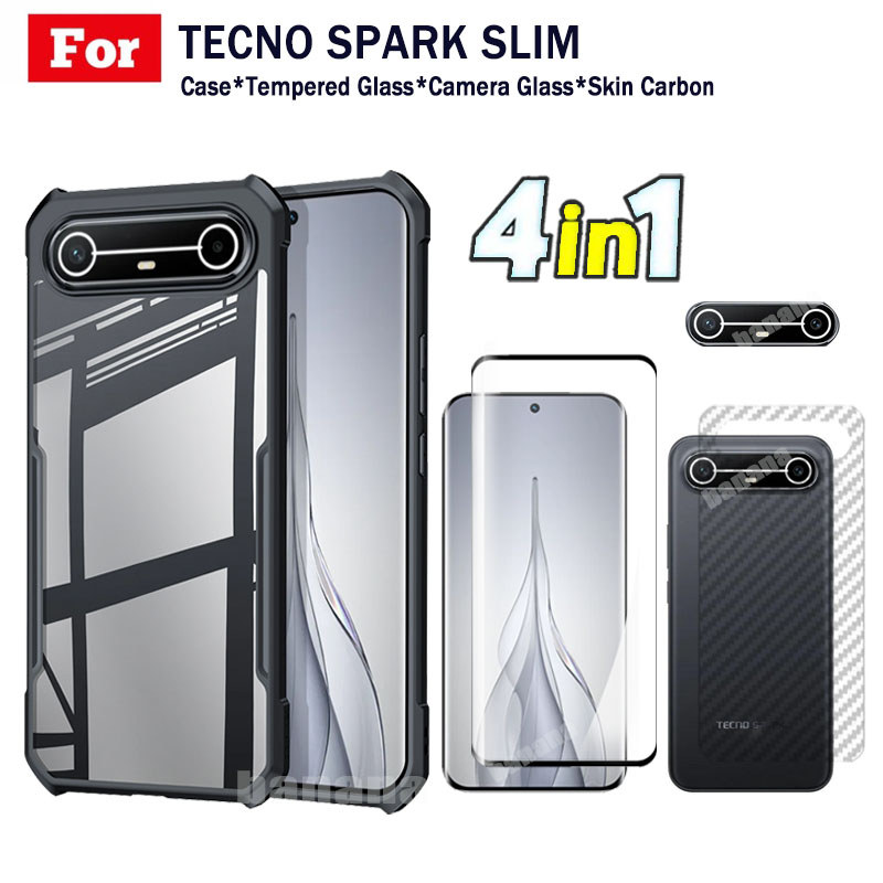 4 in 1 Tecno Spark Slim 4G Shockproof Phone Case For Tecno Pova Slim 5G ...