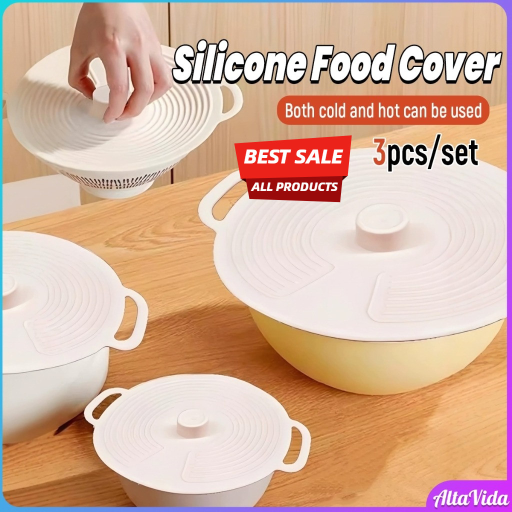 Alta Reusable Silicone Food Storage Cover Pan Lid Kitchen Tool Keeping ...