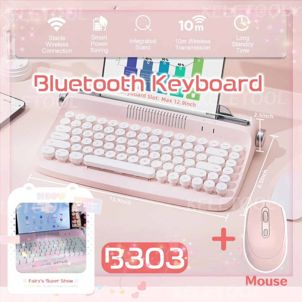 Korea Actto B303 Wireless Keyboard Retro Bluetooth Keyboard Mini Tablet ...
