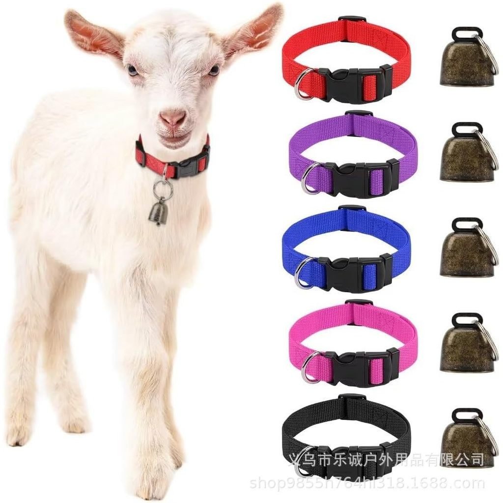 Goat collar with bell Cattle Horse Sheep Grazing Copper Bell Adjustable ...