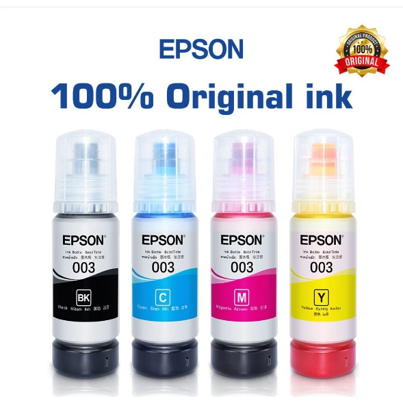 100% Original Epson 003 Ink 65ml Genuine Refill Ink L3210/L1110/L3110 ...