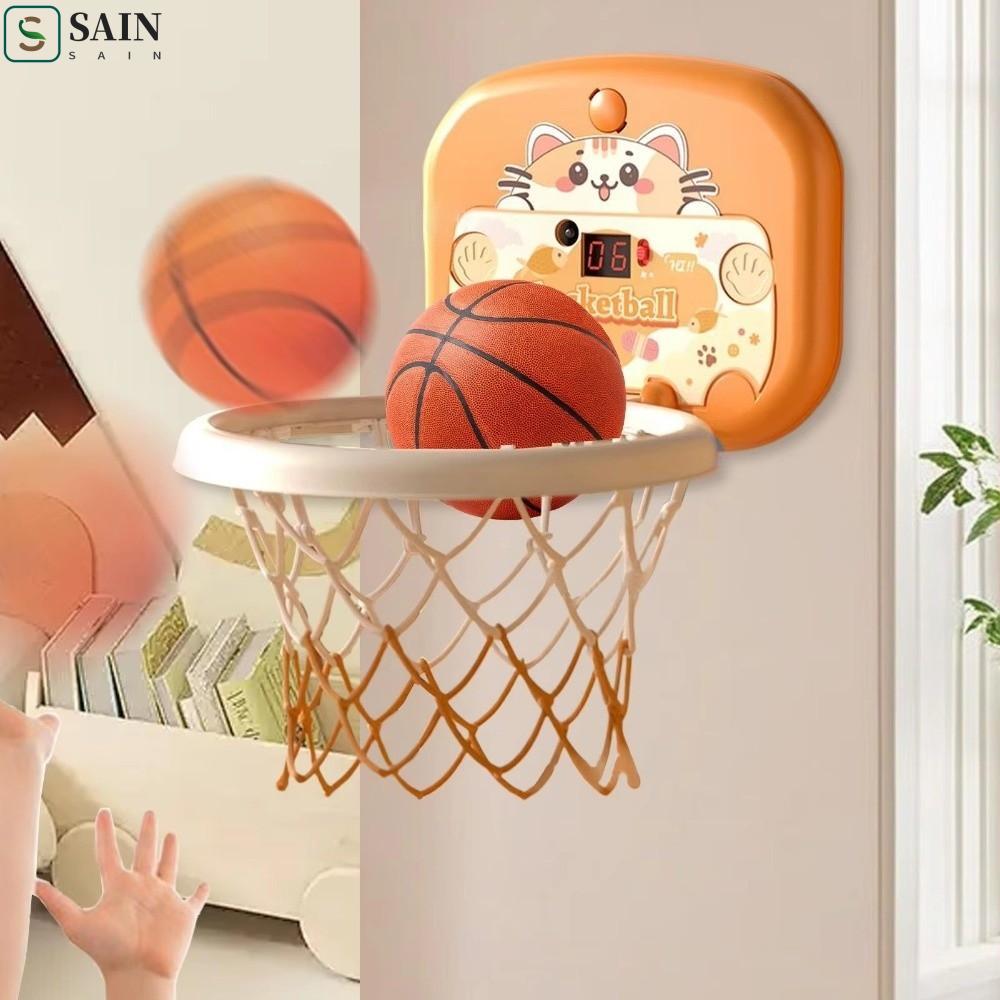 SAIN Baby Basketball Toy Set, Foldable Scorable Scoreboard Toddler ...
