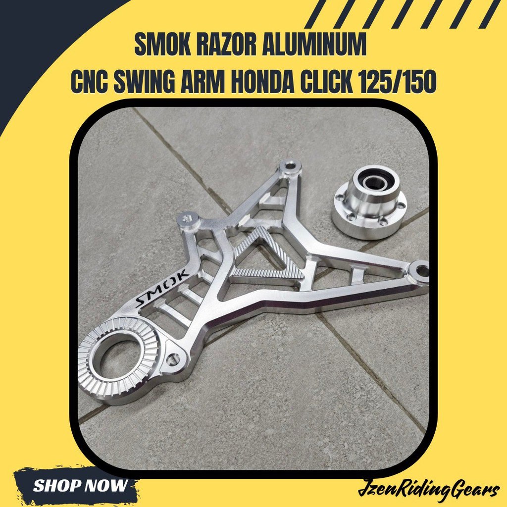 SMOK RAZOR CNC Swing Arm for Honda Click 150 – Silver | Premium ...