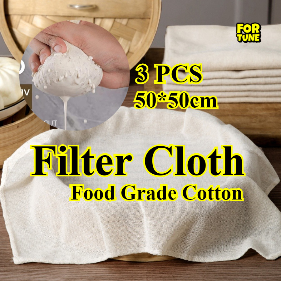 3Pcs/bag Cotton Filter Cloth Food Grade Reusable Cheese Cloth for Soy ...