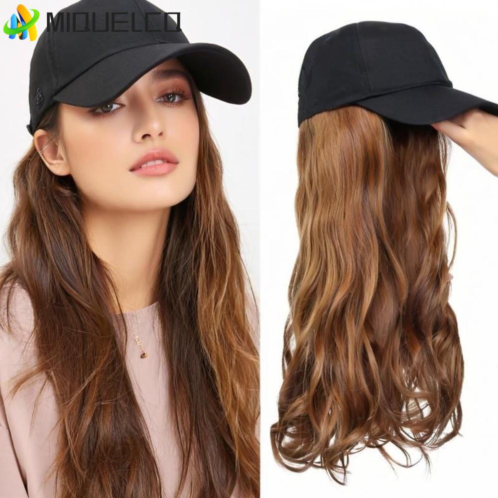 MIQUELCQ Wigs with A Hat, Hairpiece Synthetic Baseball Wigs Cap, Sun ...