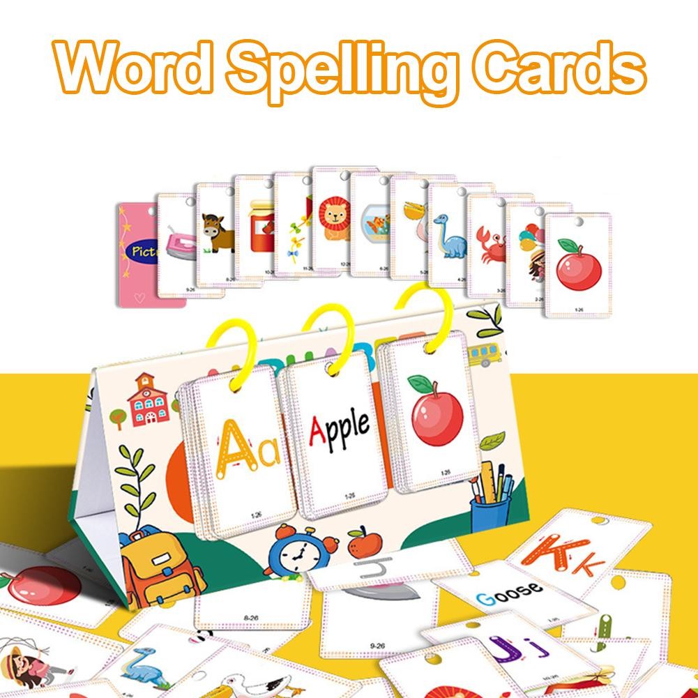 Children's Word Spelling Card Desktop Early Education Enlightenment ...
