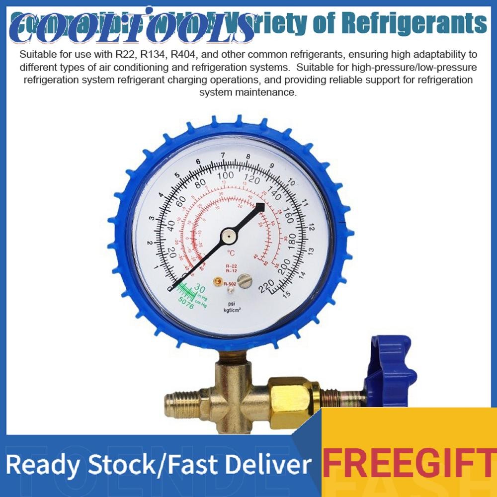 cooltools Air Conditioning Refrigeranting Gauge Dual-Values Pressure ...