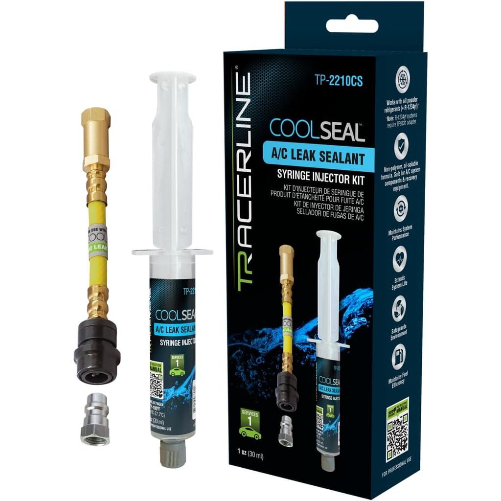 TRACERLINE TP2210CS Cool Seal Air Conditioner Leak Sealer Injector Kit ...
