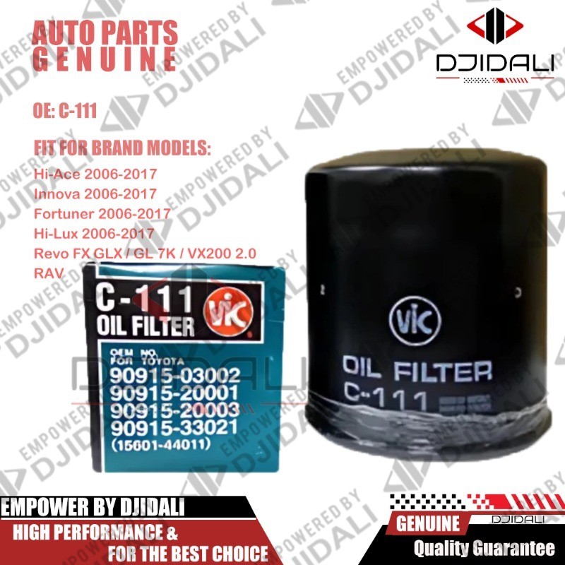 VIC Oil Filter C-111 for Toyota Fortuner Innova Hilux Revo Hiace Rav4 ...