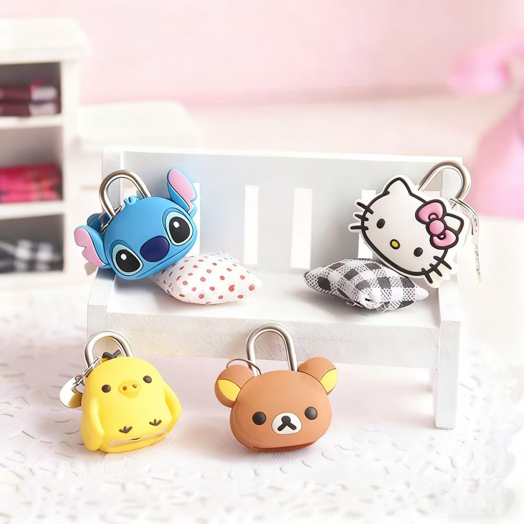 Creative cartoon metal mini lock super cute padlock anti-theft Korean ...