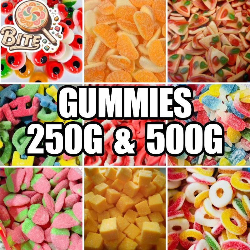 BITE | Mixed Gummies 250g, 500g -Oil/Sugar Gummy Juice Snack For Bonbon ...