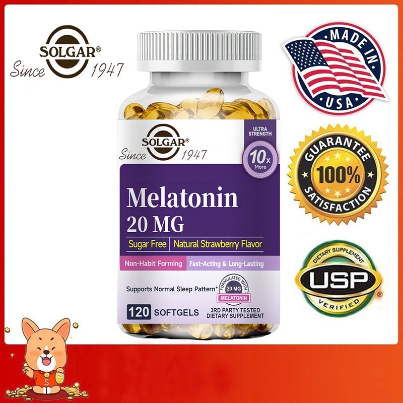 SOLGAR Melatonin Softgels 20mg Supplement Regulate sleep cycles and ...