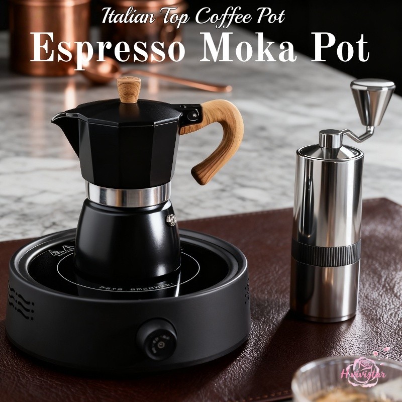 150/300ml Moka Pot Italian Top Moka Espresso Machine Traditional ...