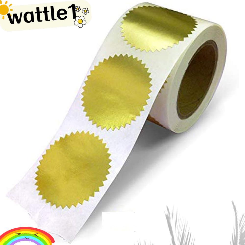 WTTLE Steel Seal Label, Self-Adhesive Gold Award Stickers, 250PCS Round ...