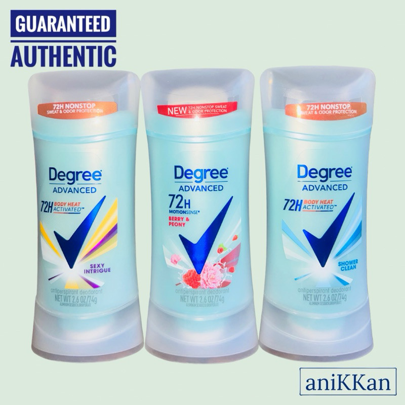 Degree Advanced Antiperspirant Deodorant / Degree Motionsense Deodorant ...