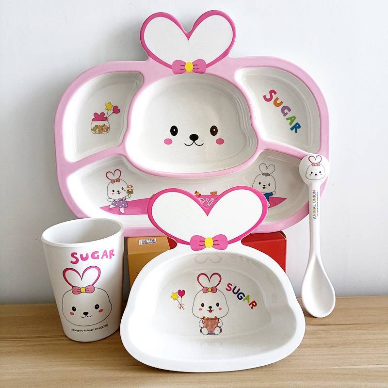 Rabbit Series Baby Compartment Plate Food Grade Separated Creative ...