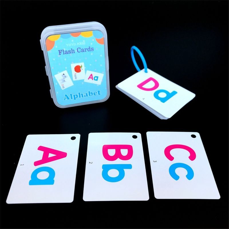 Montessori Educational Baby Preschool English Learning Flash Cards ...