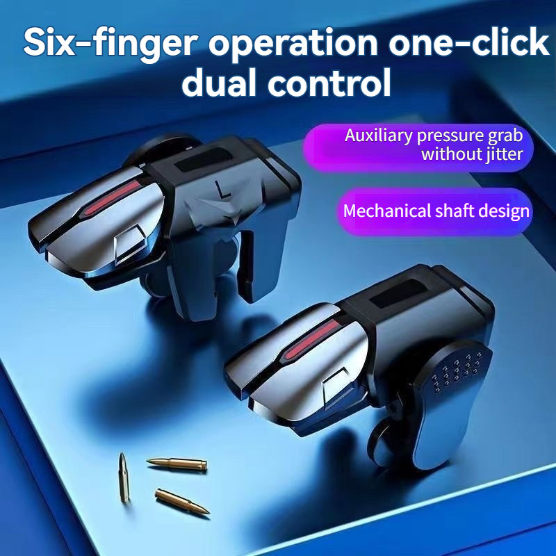 G21 Mobile Game 6 Finger Trigger for PUBG Phone Gaming Controller Alloy ...