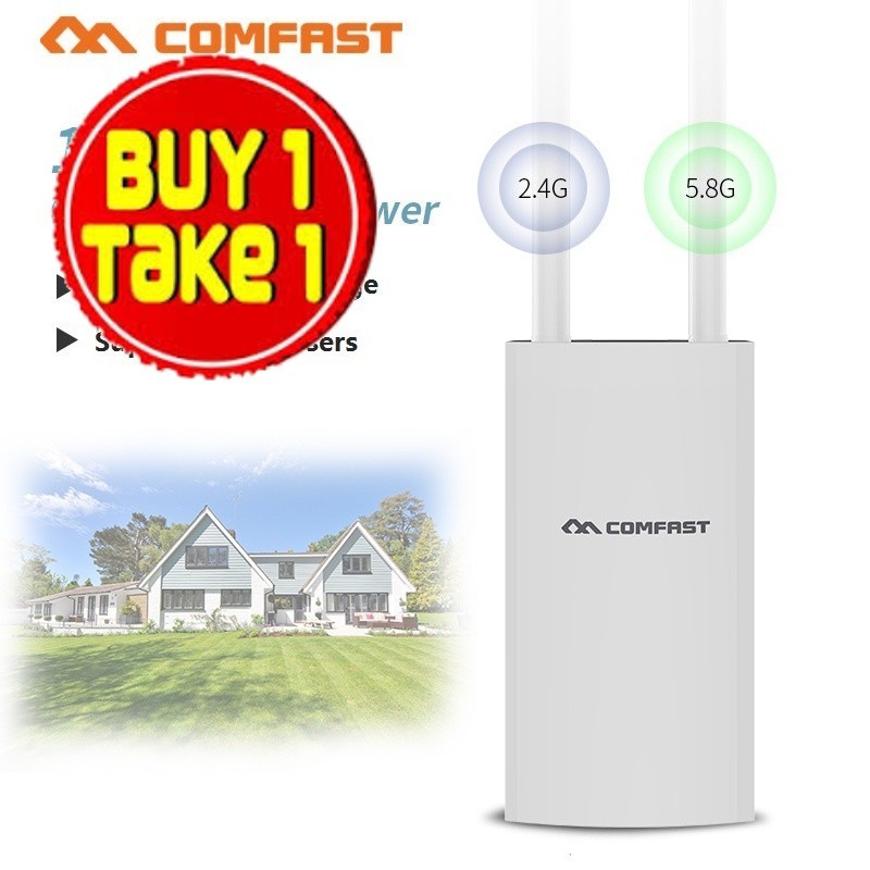 Comfast 5G AC1200 Outdoor Access Point CF-EW72 Piso WIFI High Power 2 ...