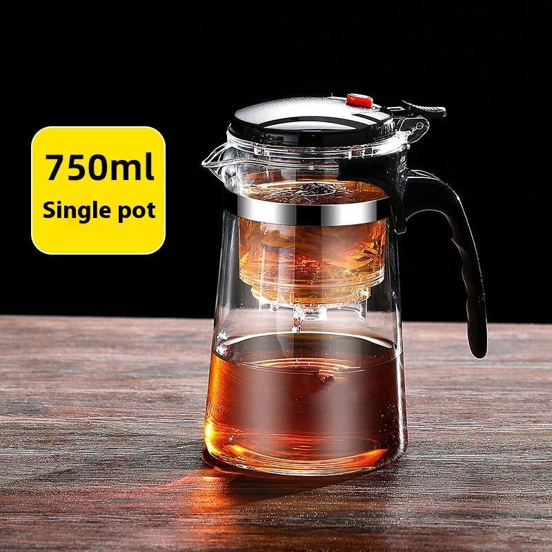 winds 750ml Glass Tea Pot Press Art Tea Maker Filter Teapot Infuser ...