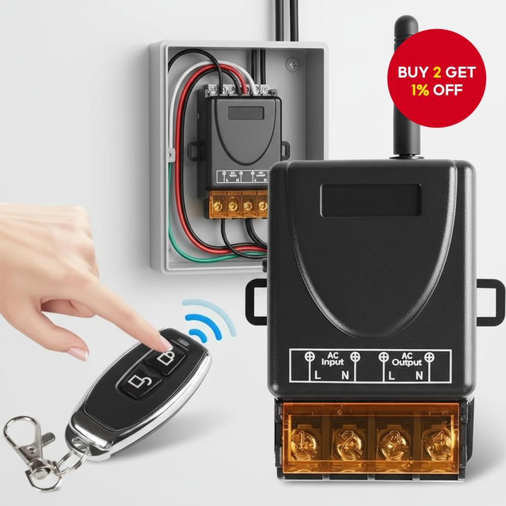 433Mhz RF Remote Switch AC220V 30A High Power On/Off Controller for ...