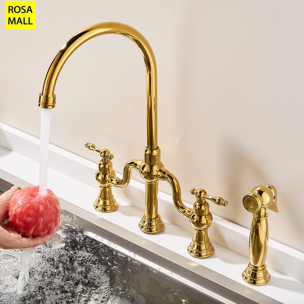 Rosamall High Quality Three Hole Kitchen Faucet Open Vegetable Basin ...