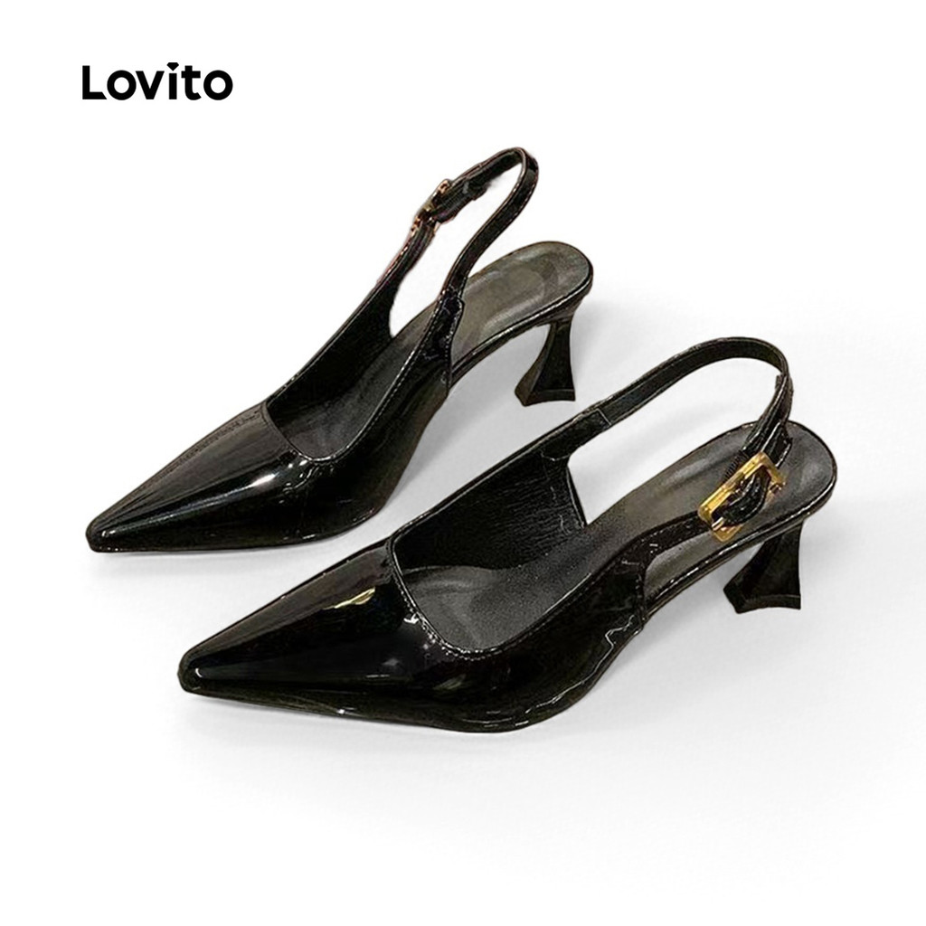 Lovito Women Elegant Plain Pointed High Heels End Style Brand Name Feel ...