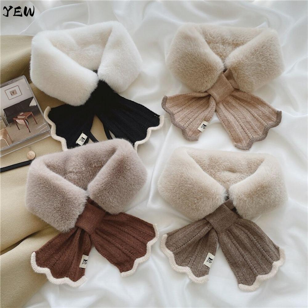 YEW Knitted Scarf, Cross Windproof Neck Scarves, Soft Neck Protect ...