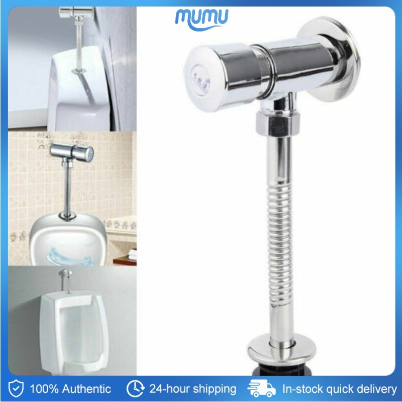 New Urinal Flush Valve Brass Bathroom Toilet Push Button Polished ...