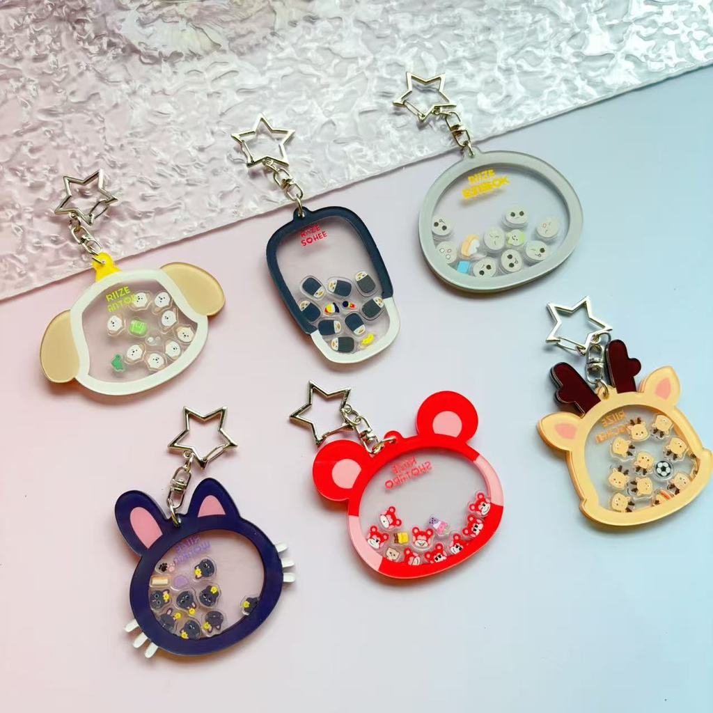 Kpop Idol RIIZE Shaker Keyring Cute Cartoon Acrylic Keychains | Shopee ...