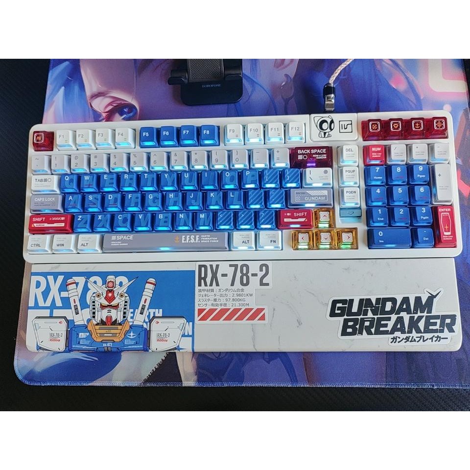 Victory2 GUNDAM Keycaps 130 Keys Cherry Profile PBT PC Dye Sublimation ...