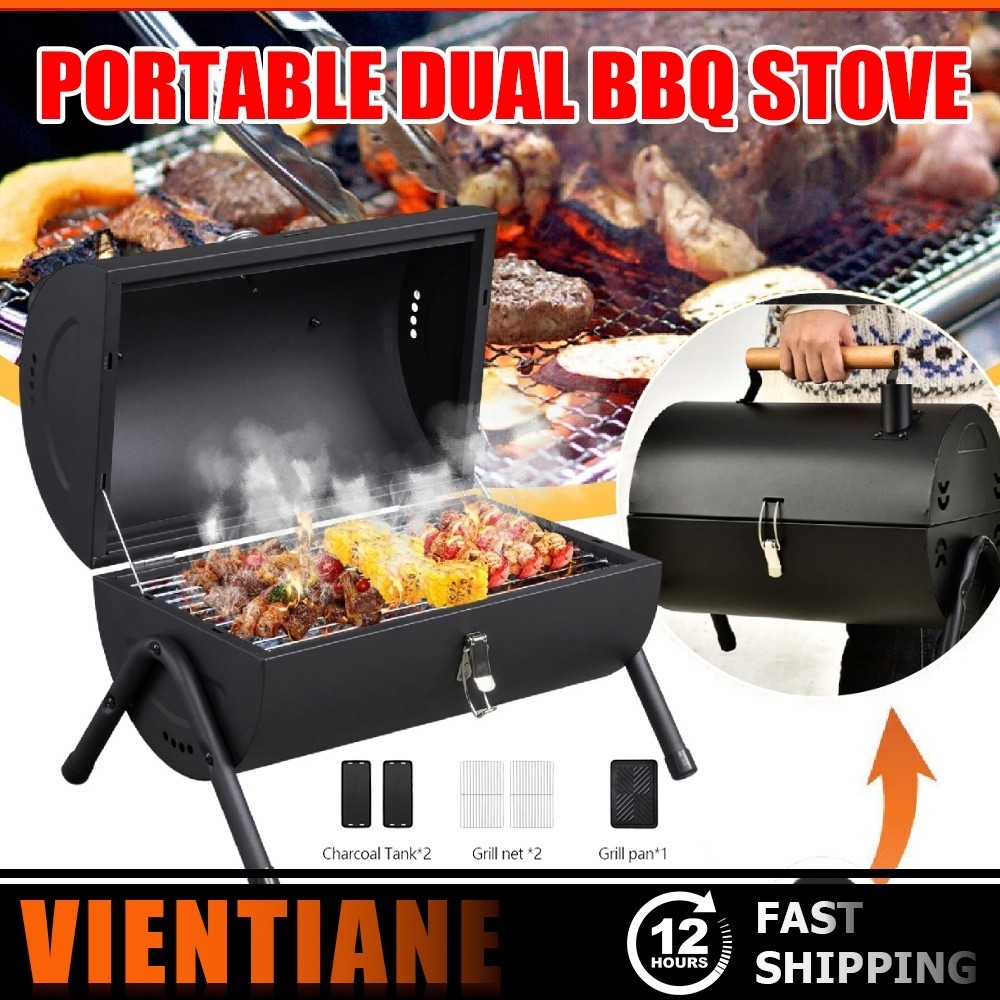 Outdoor Charcoal BBQ Grill Barbecue stove Classic Barbeque Luxury With ...