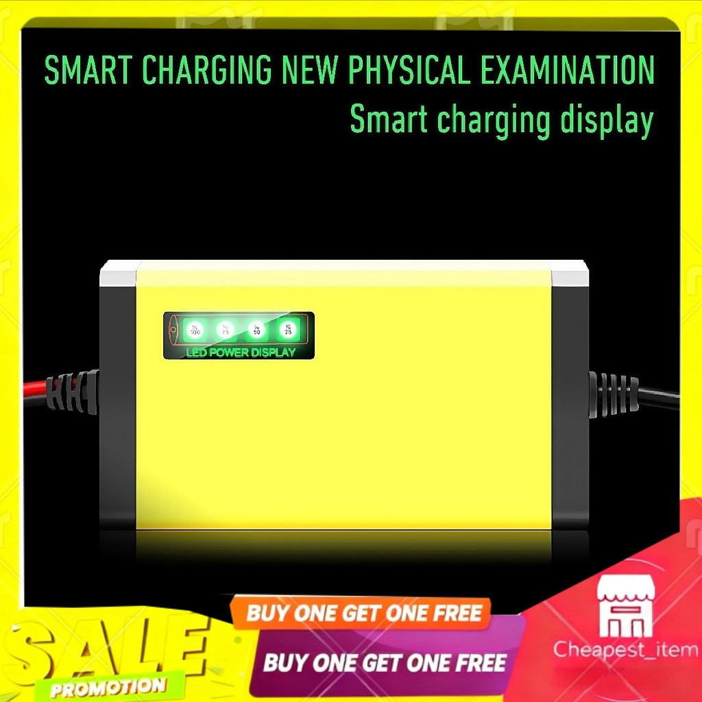 12V Automatic Battery Charger – Smart Pulse Repair, Compact, Ligtas ...