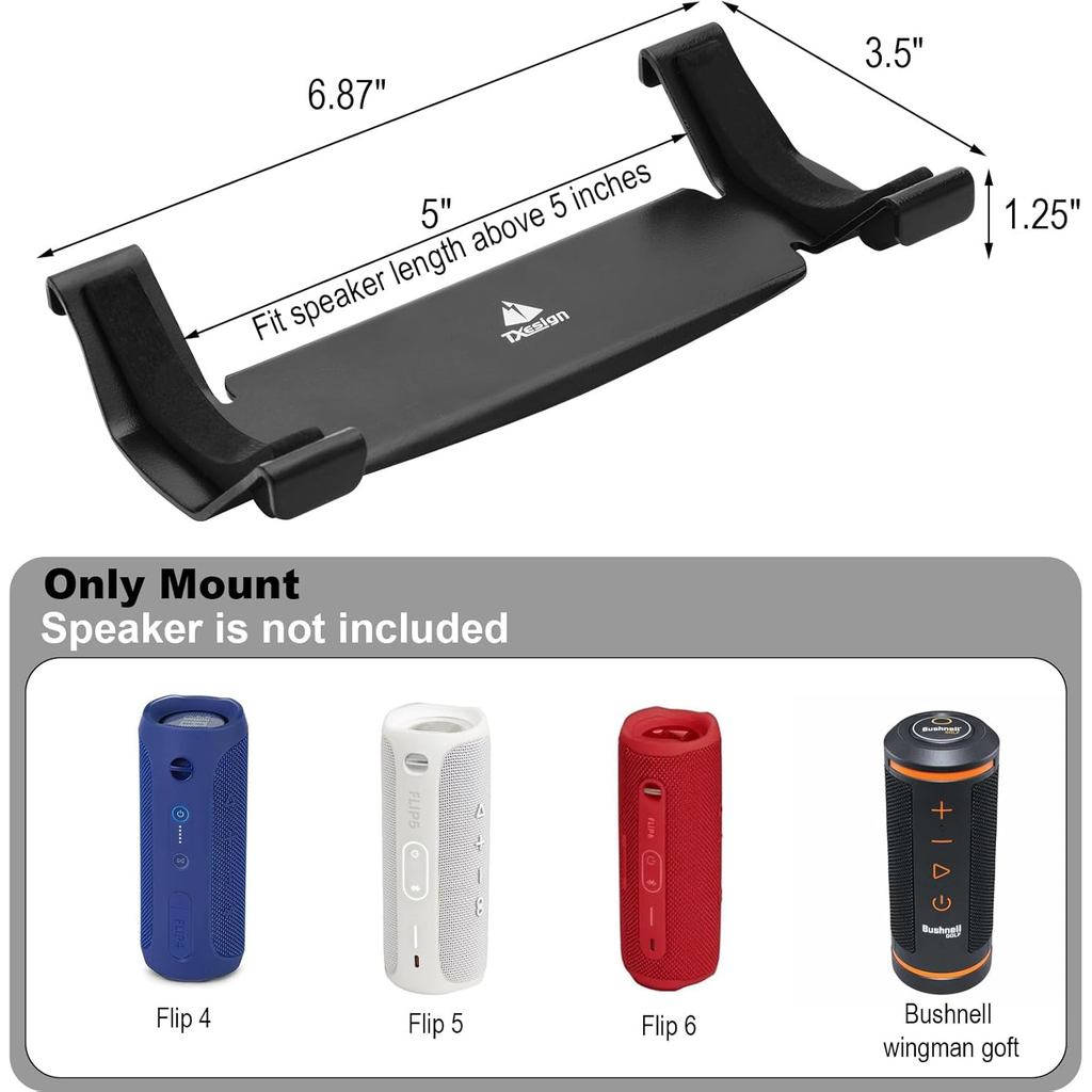Car Speaker Mount Compatible with JBL Flip 4/5/6/7, Metal Adhesive ...