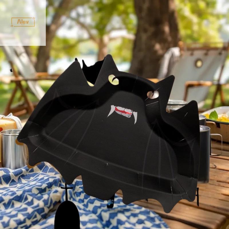 adorelovepink 10pcs Bat Shape Disposable Plates Ghost Festival Dinner ...