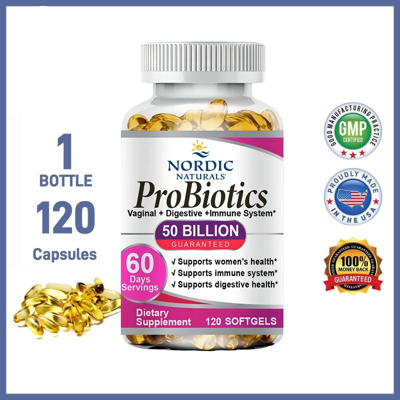NORDIC Probiotics 50 Billion Softgels Promote Balanced Digestion ...
