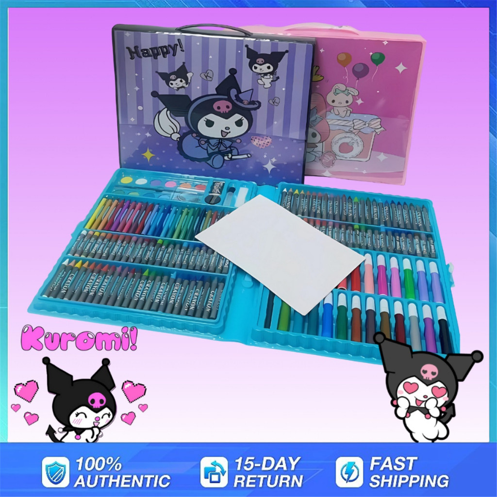 168 Piece Cartoon Kids Art Coloring Set Includes Crayons Oil Pastels ...