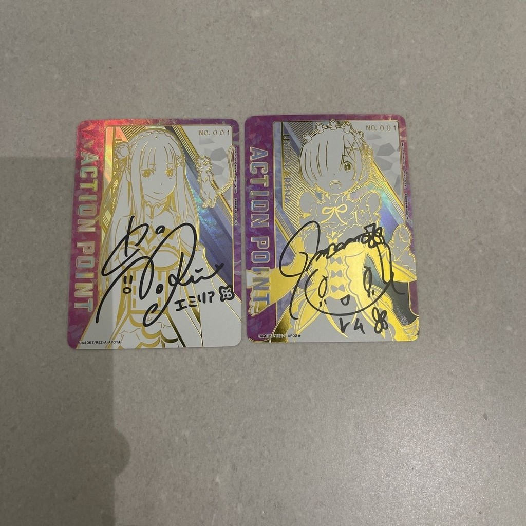 Ua Life in Another World Rem Emilia Gilding Signature diy Flash Card ...