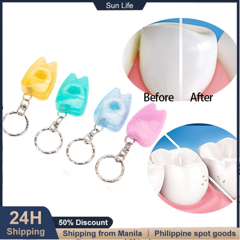 Portable Dental Floss Keychain Oral Hygiene Floss Starter Keychain ...