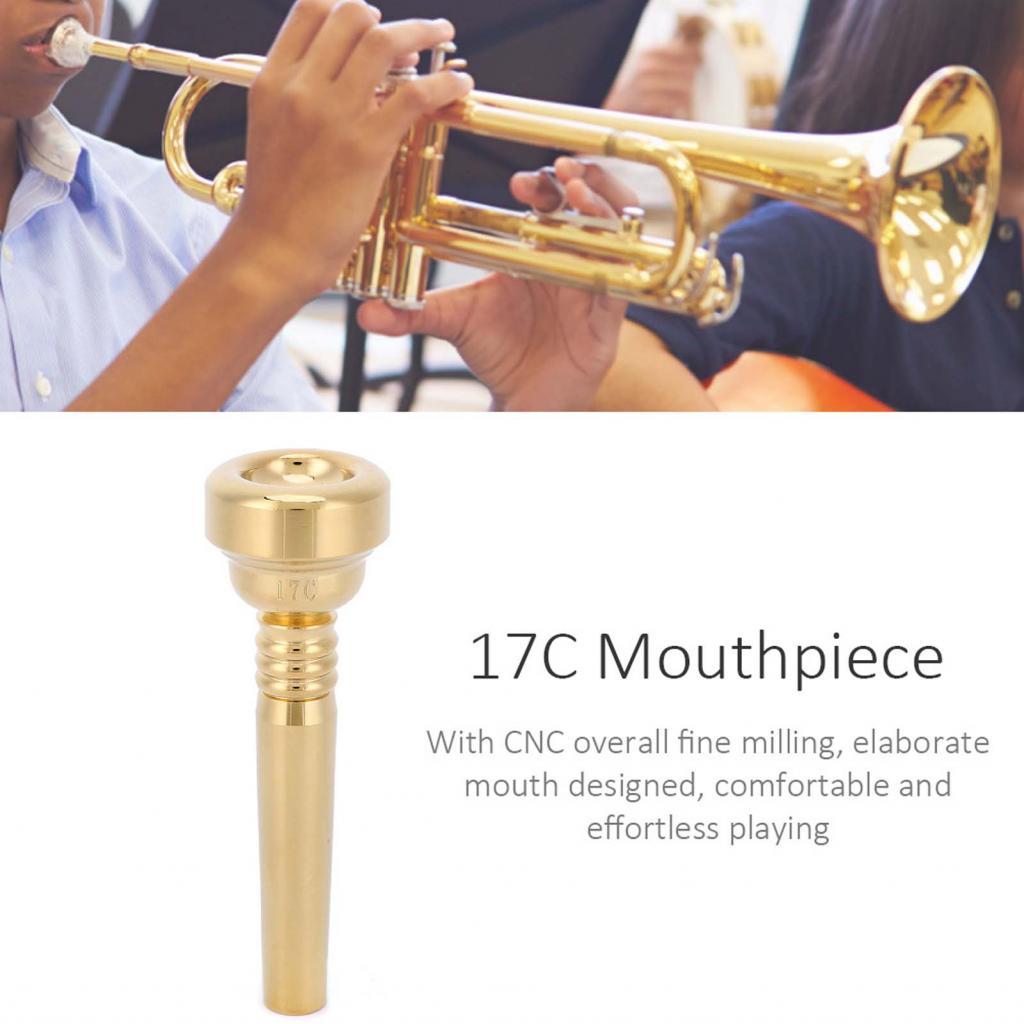 tool_mall-PH Trumpet Mouthpiece Gold Fashionable Look 17C Musical ...