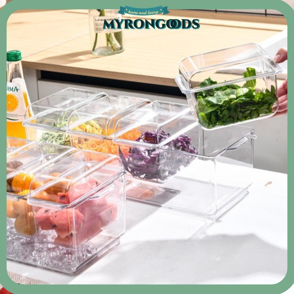 MYRONG Fresh Iced Box, Transparent Detachable Refrigerator Storage Box ...